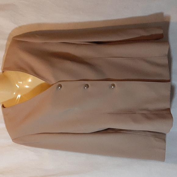 Halston Heritage | Jackets & Coats | Halston Womens Tan Lined Jacket ...